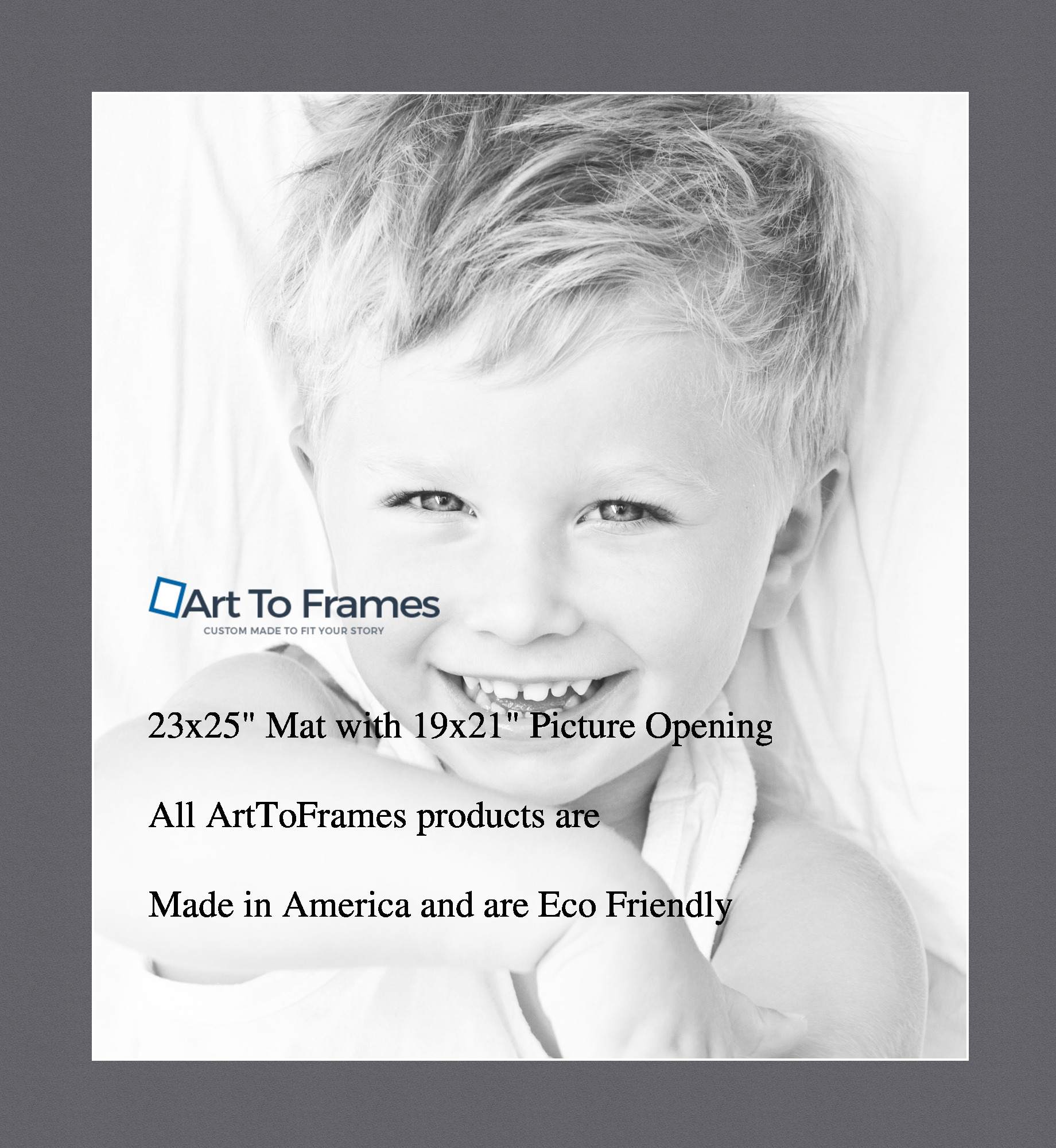 ArtToFrames Custom Gray Mountain Grey Picture Photo Frame Mat Matting ...